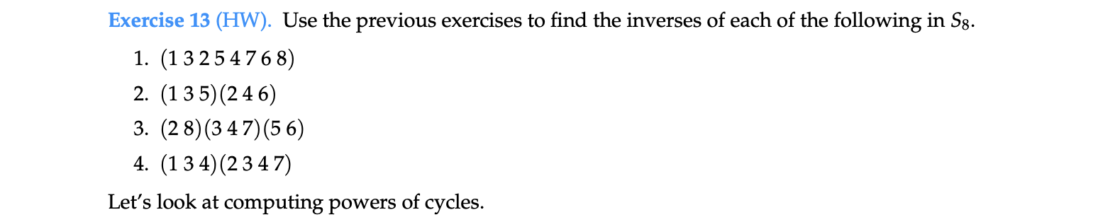 Solved Exercise 13 (HW). Use the previous exercises to find | Chegg.com