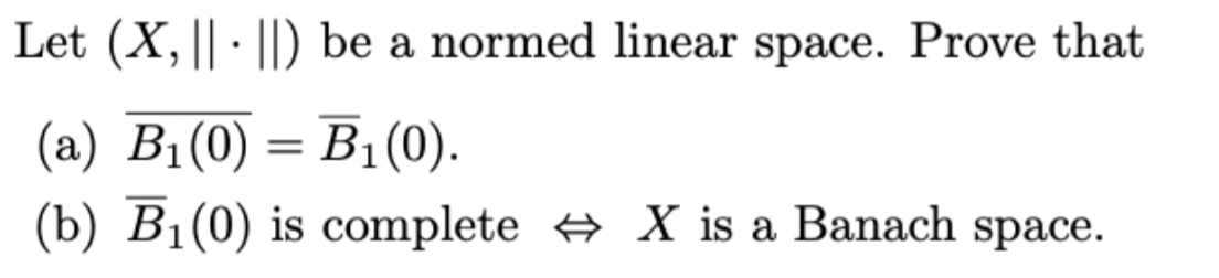 Solved Let (X, || : ID be a normed linear space. Prove that | Chegg.com