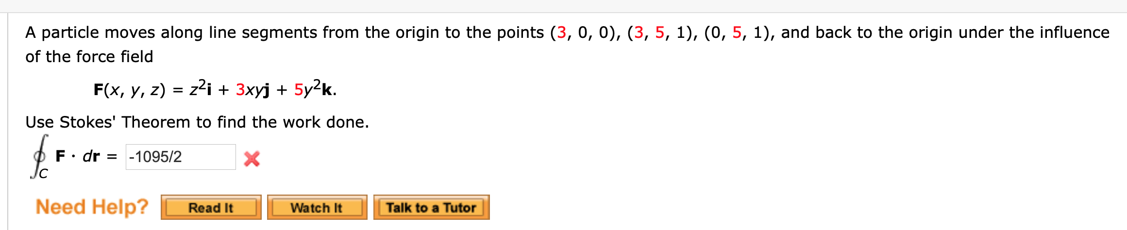 Solved A particle moves along line segments from the origin | Chegg.com