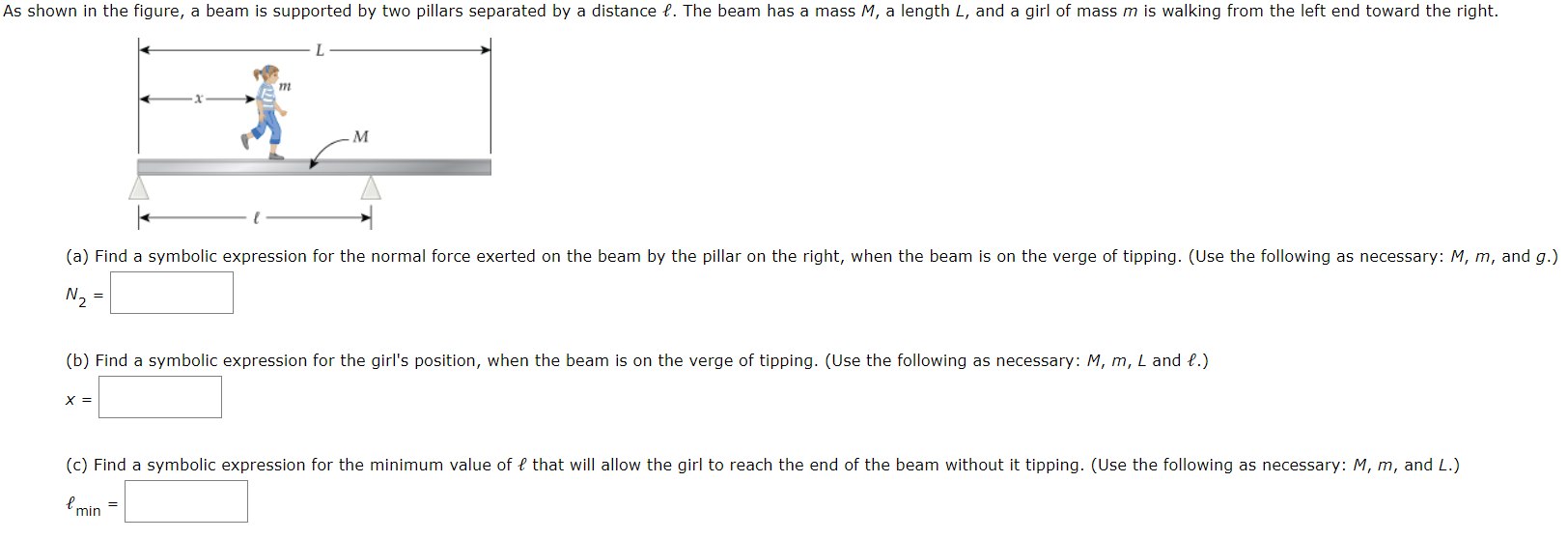 Solved As shown in the figure, a beam is supported by two | Chegg.com