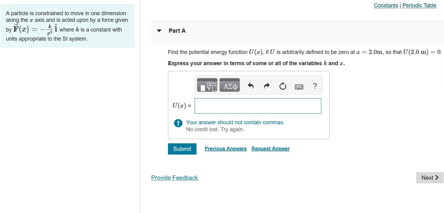 Solved Constants Periodic Table A particle is constrained to | Chegg.com