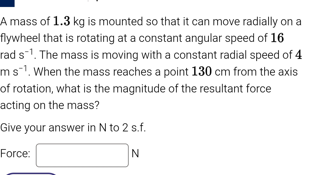Solved A mass of 1.3 ﻿kg is mounted so that it can move | Chegg.com