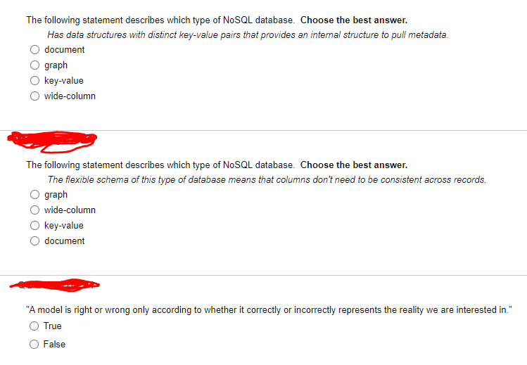 Solved The following statement describes which type of NoSQL | Chegg.com