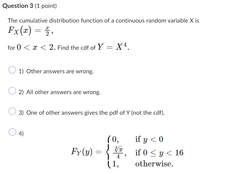 Solved FX(x)=2x for 0 | Chegg.com