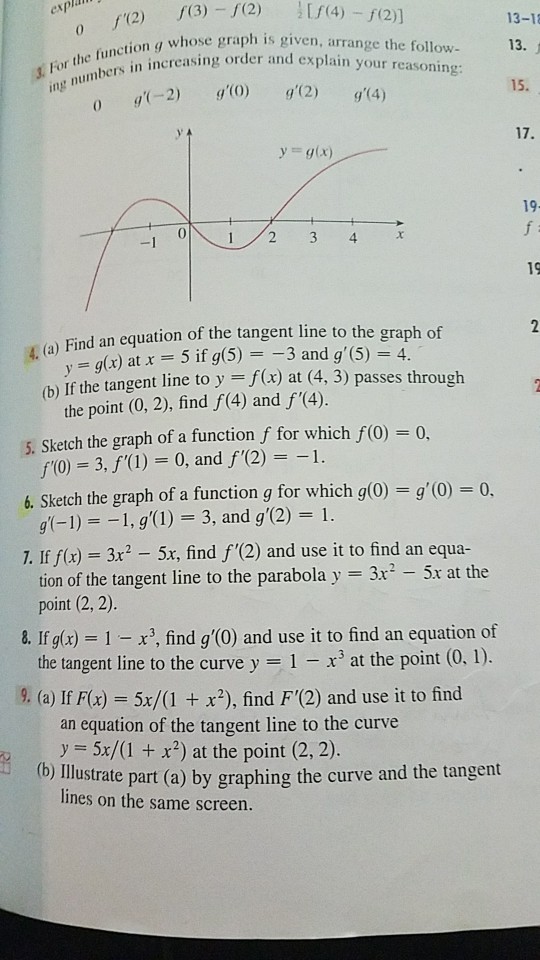 Solved expl 3) (2) 4) 2)] d whose graph is given, arrange | Chegg.com