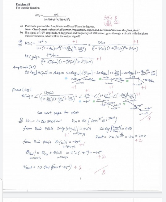 Solved solve pic 1 and then plot on bode plot sheet SOLVE | Chegg.com