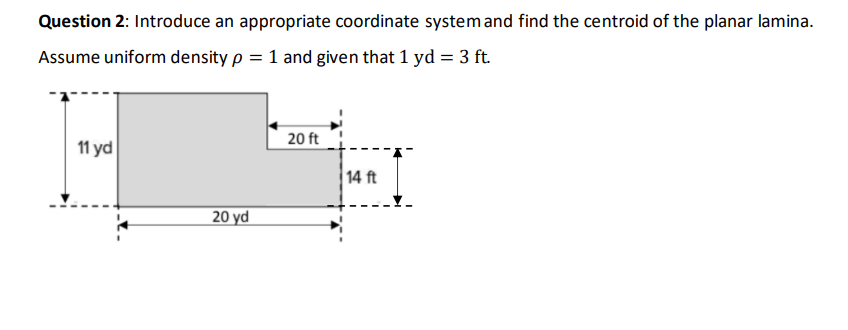 Solved Question 2: Introduce an appropriate coordinate | Chegg.com