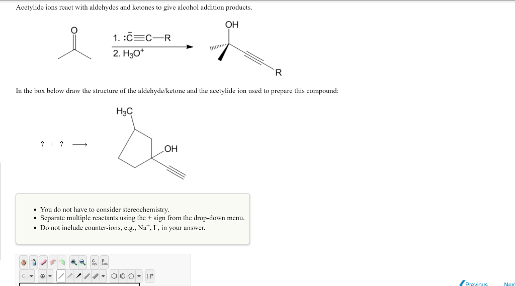 Solved Acetylide ions react with aldehydes and ketones to | Chegg.com