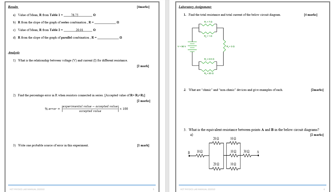 Solved Observation and Data Graph Plotting: [7x2 =14marks] | Chegg.com