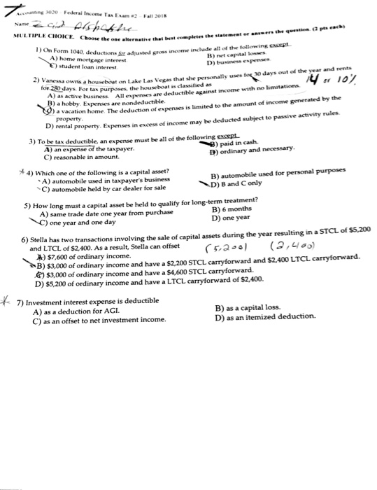 Solved What is the correct answer to the Taxation questions | Chegg.com