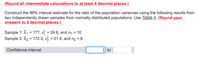 Solved (Round all intermediate calculations to at least 4 | Chegg.com