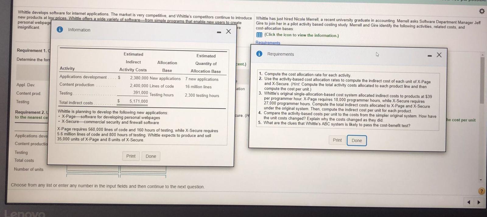 Solved re Activity Whittle develops software for internet | Chegg.com