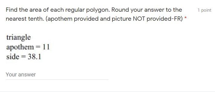 Solved Find the area of each regular polygon. Round your | Chegg.com