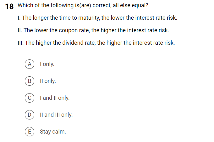 Solved 8 Which of the following is(are) correct, all else | Chegg.com