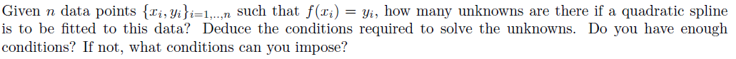 Solved Given n data points {ri, yi}i=1,..,n such that f(xi) | Chegg.com