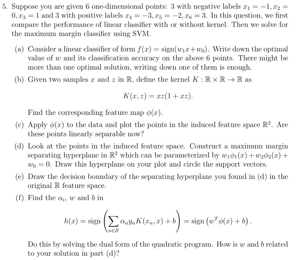 5. Suppose you are given 6 one-dimensional points. 3 | Chegg.com