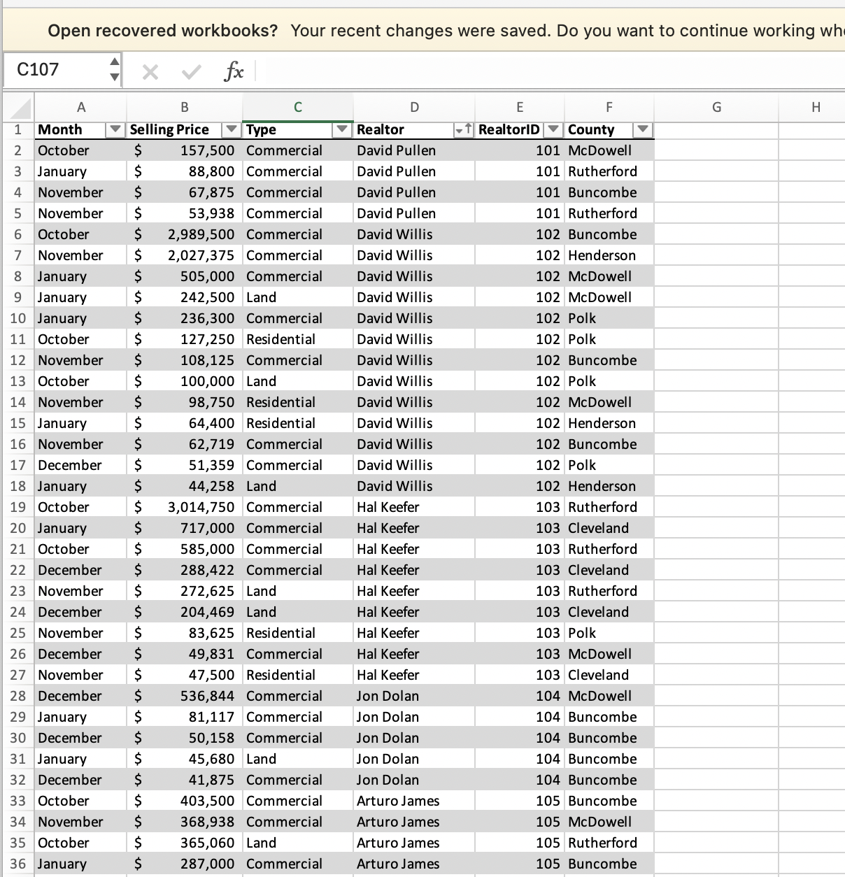 Solved Open recovered workbooks? Your recent changes were | Chegg.com