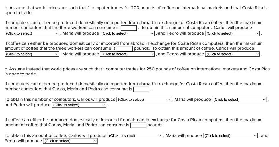 Solved Suppose that Costa Rican worker Carlos can produce | Chegg.com