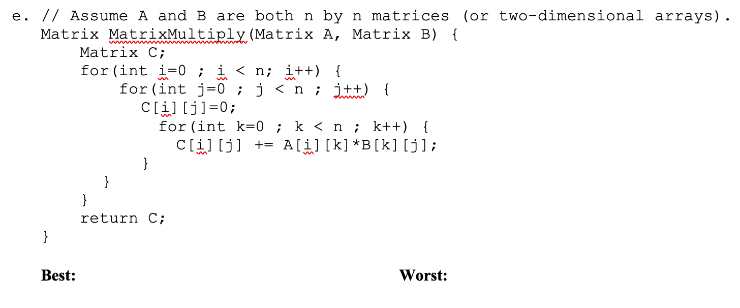 Solved For each of the following functions, using Big-Oh | Chegg.com