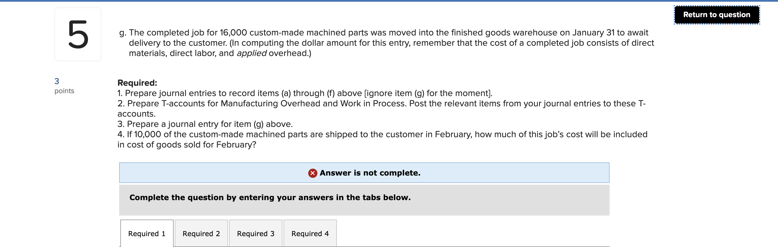 Solved Exercise 3-10 (Static) Applying Overhead; Journal | Chegg.com