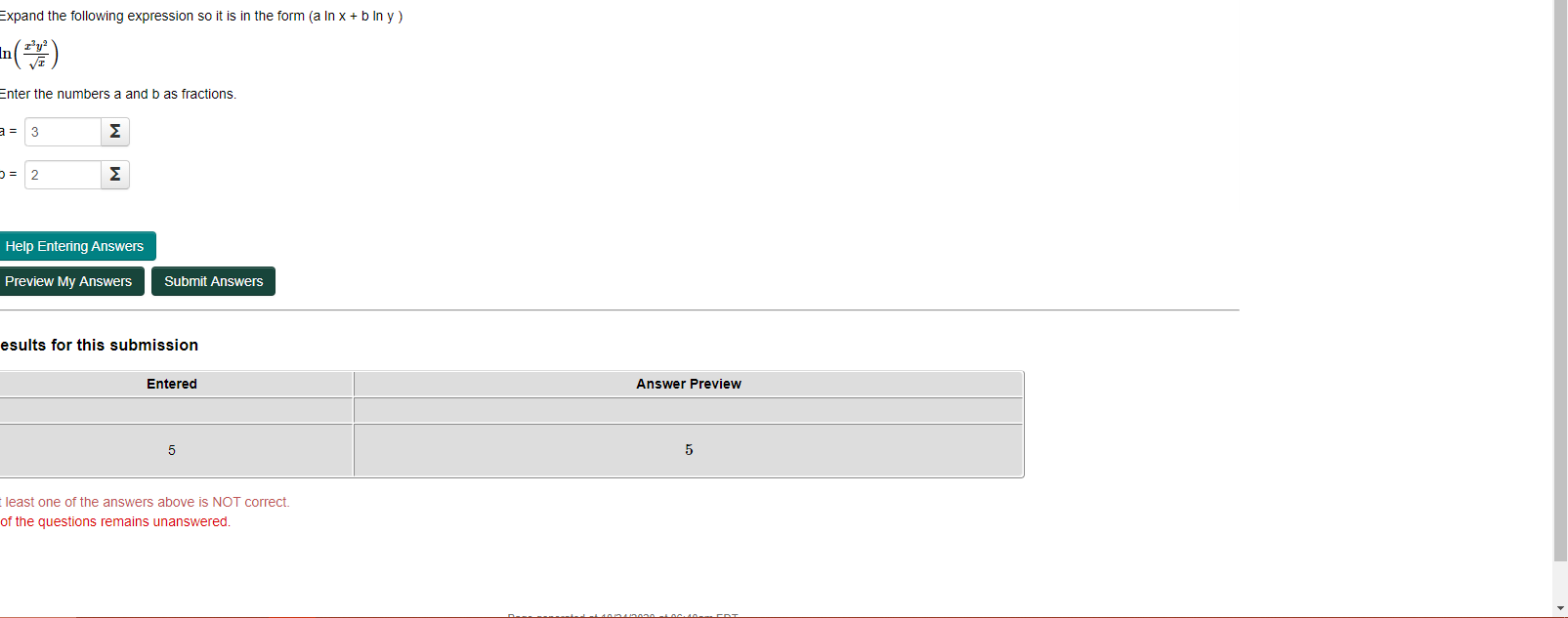 Solved Expand the following expression so it is in the form | Chegg.com