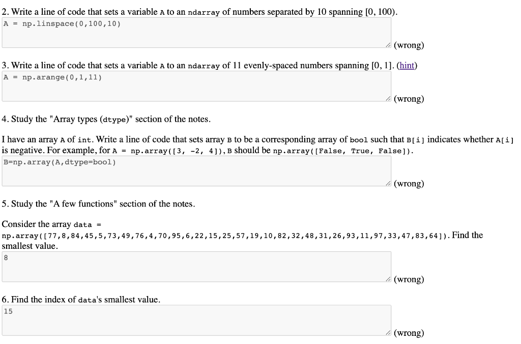 Solved This Is Basic Numpy Questions And I Do Not Know What