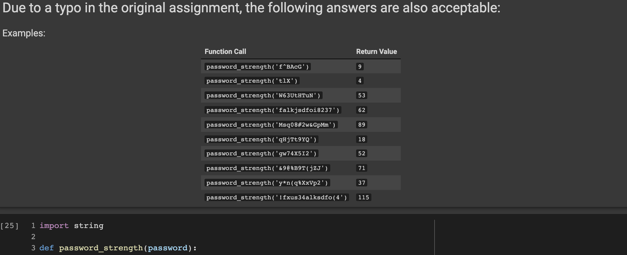 Solved Part 4: Password Strength Calculator (10 points) | Chegg.com
