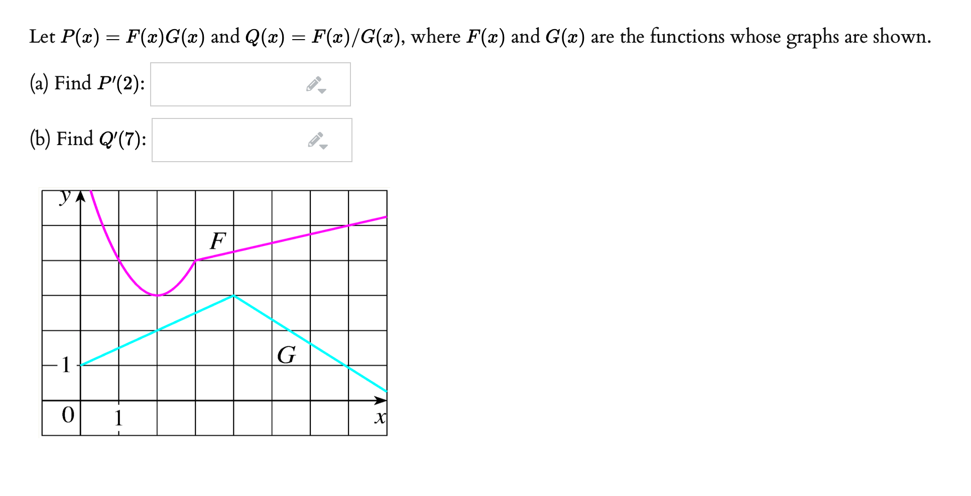 Solved Let P(x) = F(x)G(x) and Q(x) = F(x)/G(x), where F(x) | Chegg.com