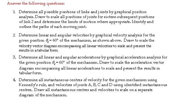Solved Assignment (Marks: 40) Kinematic and Dynamic Analysis | Chegg.com