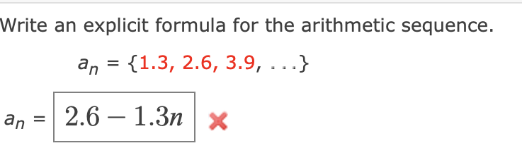 Solved Write an explicit formula for the arithmetic | Chegg.com