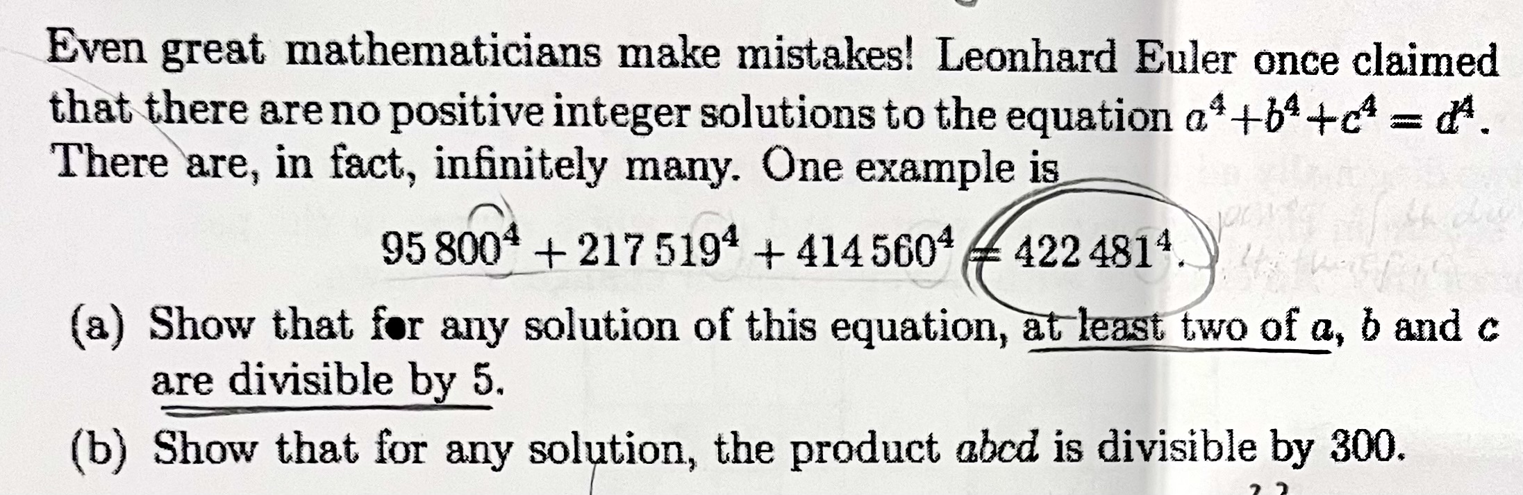 Solved Even great mathematicians make mistakes! Leonhard | Chegg.com