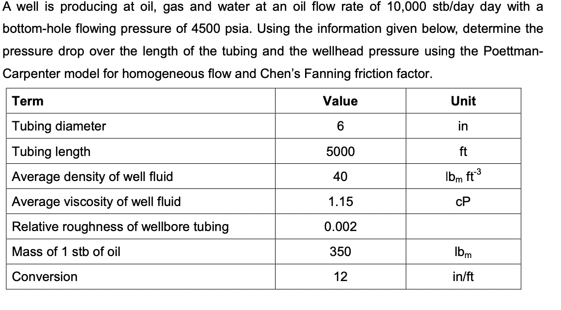 Solved A well is producing at oil, gas and water at an oil | Chegg.com