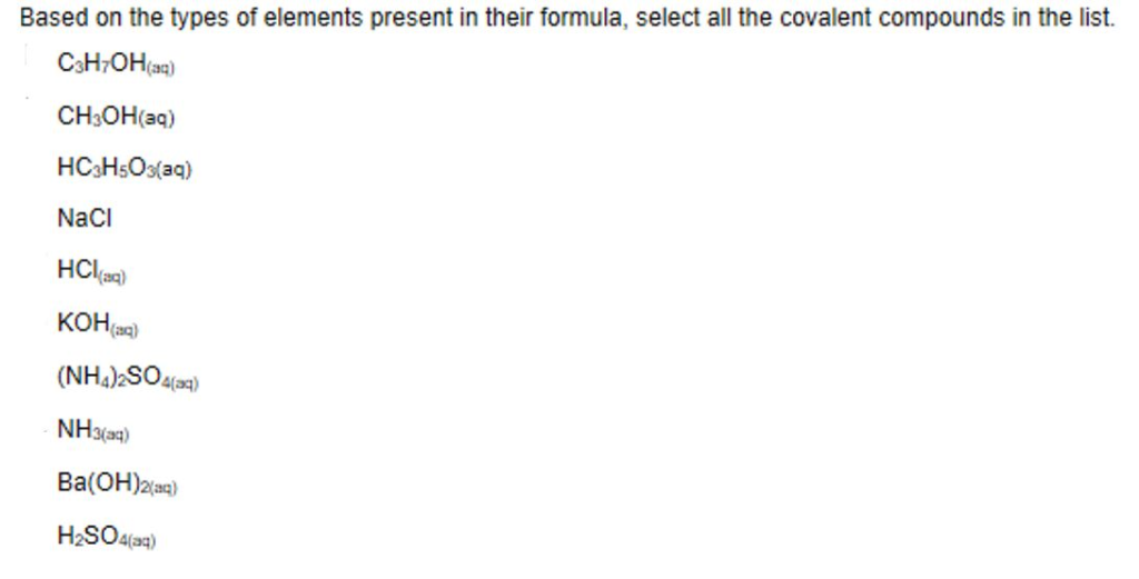 Solved Based on the types of elements present in their | Chegg.com