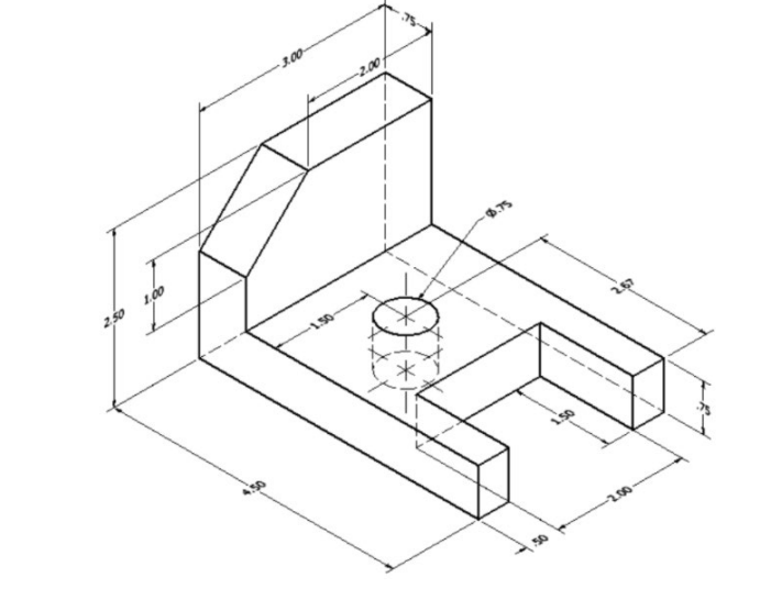 Solved Can someone provide the orthographic right- side view | Chegg.com