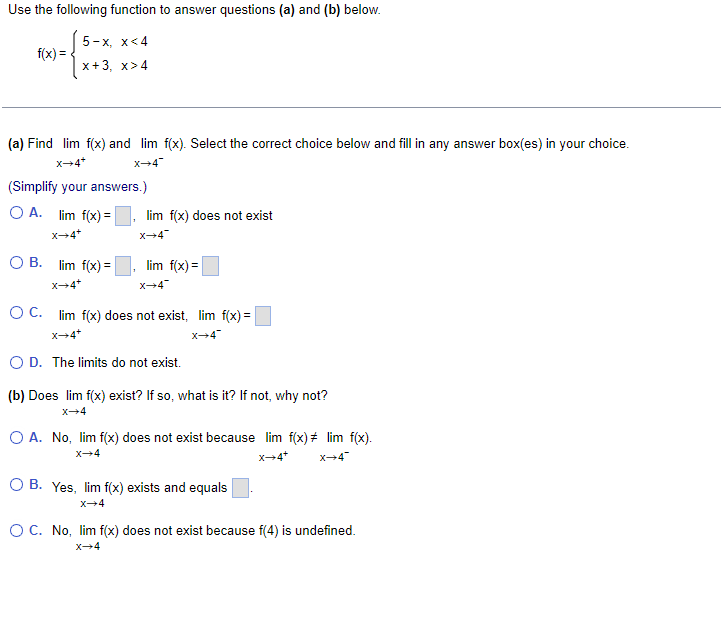 Solved Use the following function to answer questions (a) | Chegg.com