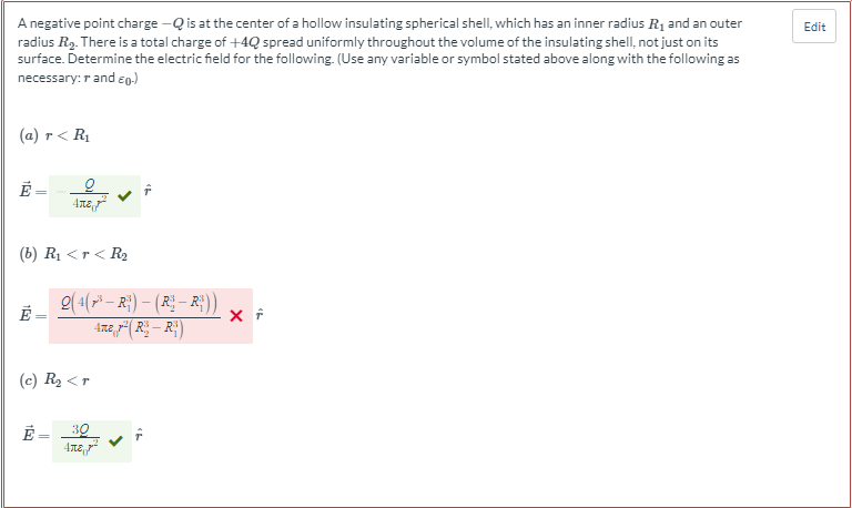 Solved A negative point charge −Q is at the center of a | Chegg.com