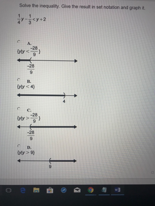 Solved Solve the inequality. Give the result in set notation | Chegg.com