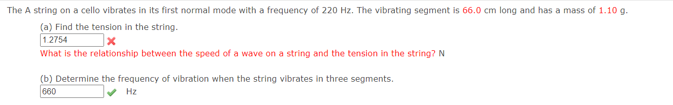 Solved The A string on a cello vibrates in its first normal | Chegg.com