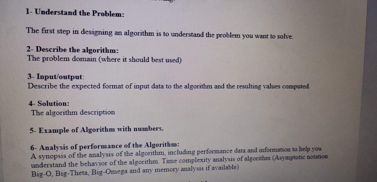 Solved 1- Understand the Problem: The first step in | Chegg.com