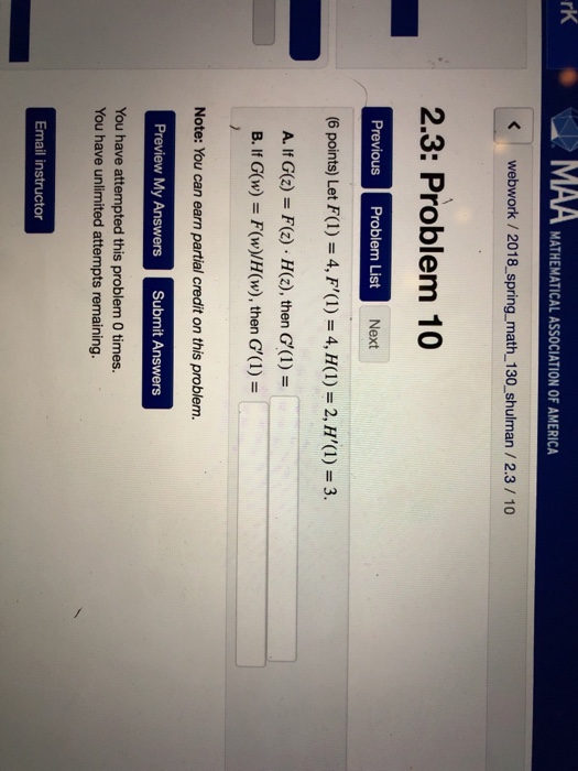 Solved 2.3: Problem 5 PreviousProblem List Next 6 points) | Chegg.com Solved 2.3: Problem 5 PreviousProblem List Next 6 points) | Chegg.com