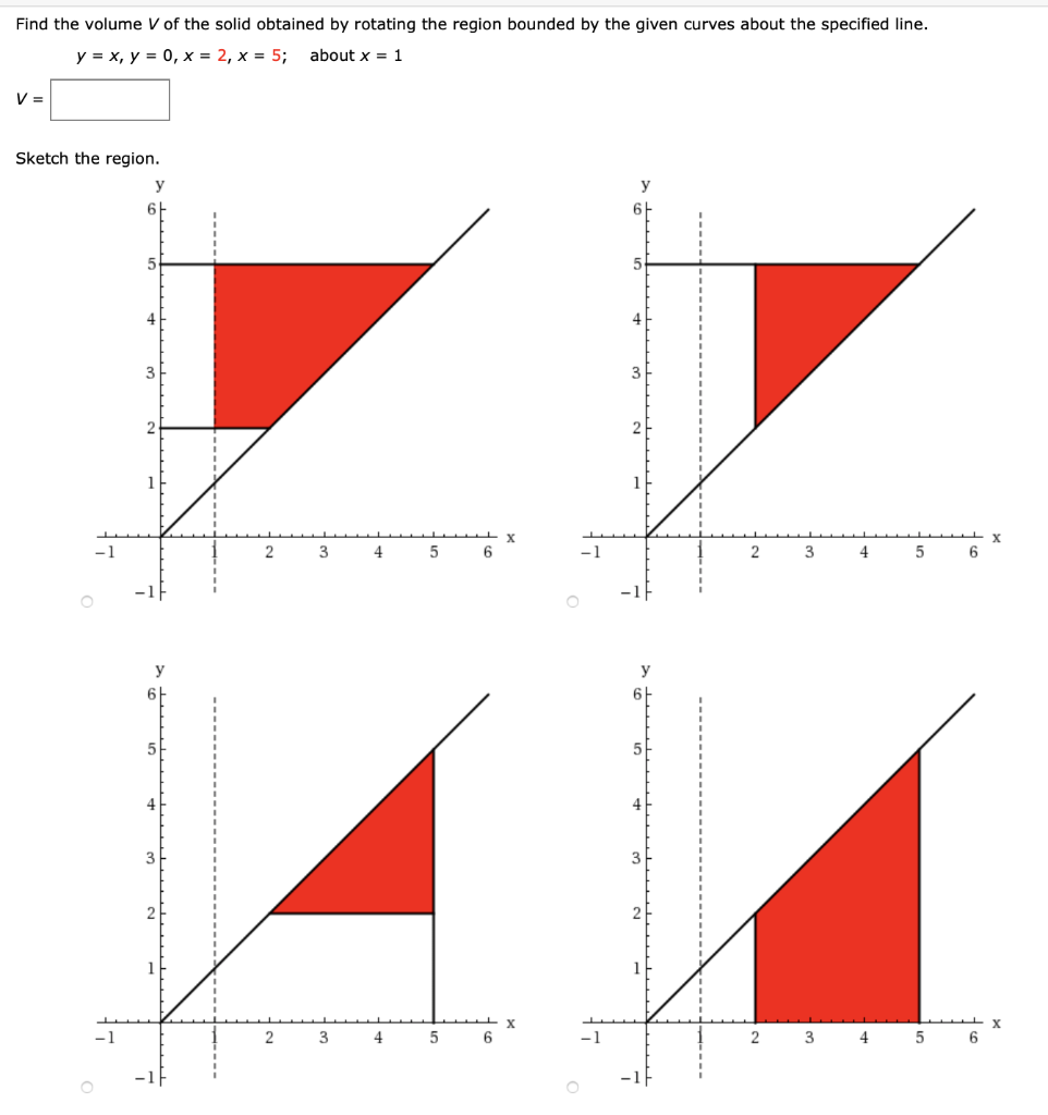 Solved Find The Volume V Of The Solid Obtained By Rotating Chegg solved-find-the-volume-v-of-the-solid-obtained-by-rotating-chegg
