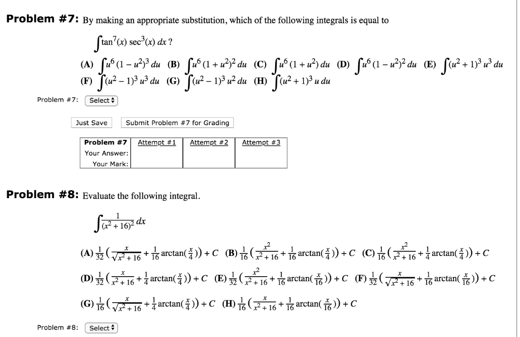 Solved Problem #7: By making an appropriate substitution, | Chegg.com