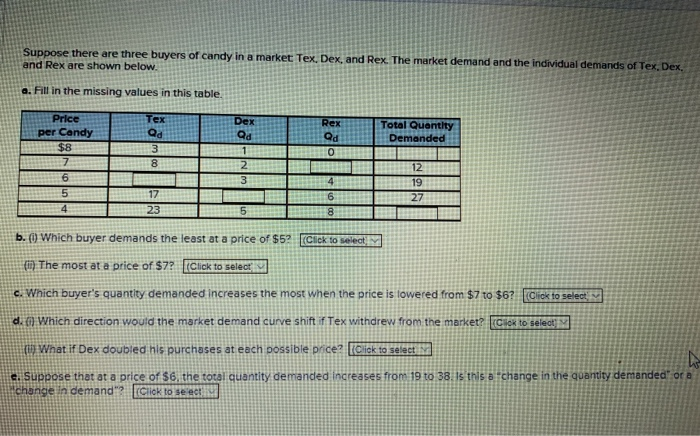 Solved Suppose there are three buyers of candy in a market | Chegg.com