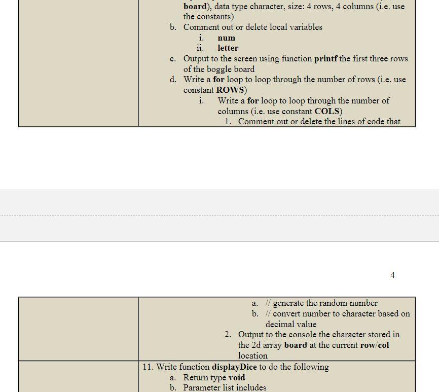 Solved Tasks Activity boggle.c 1. Copy the C source code | Chegg.com
