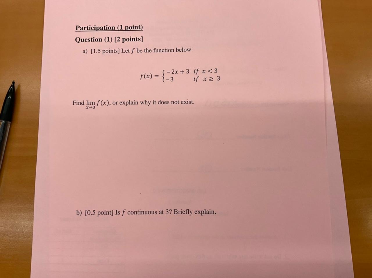 Solved Participation 1 Point Question 1 2 Points A 