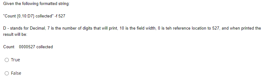 Solved Given the following formatted string: "Count | Chegg.com