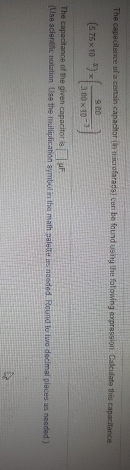 Solved The capacitance of a certain capacitor (in | Chegg.com