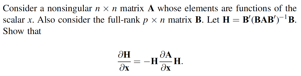 Solved Consider a nonsingular n x n matrix A whose elements | Chegg.com