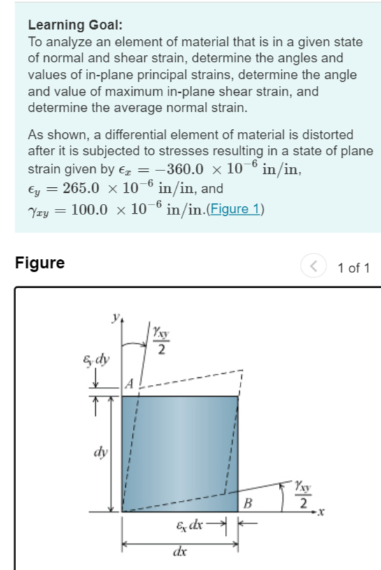 Solved Learning Goal: To analyze an element of material that | Chegg.com