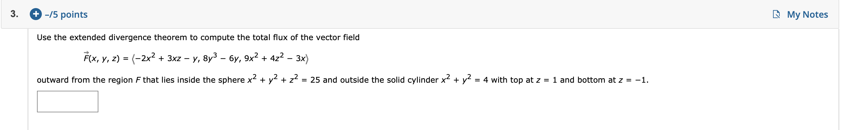 Solved 3. + -15 points My Notes Use the extended divergence | Chegg.com